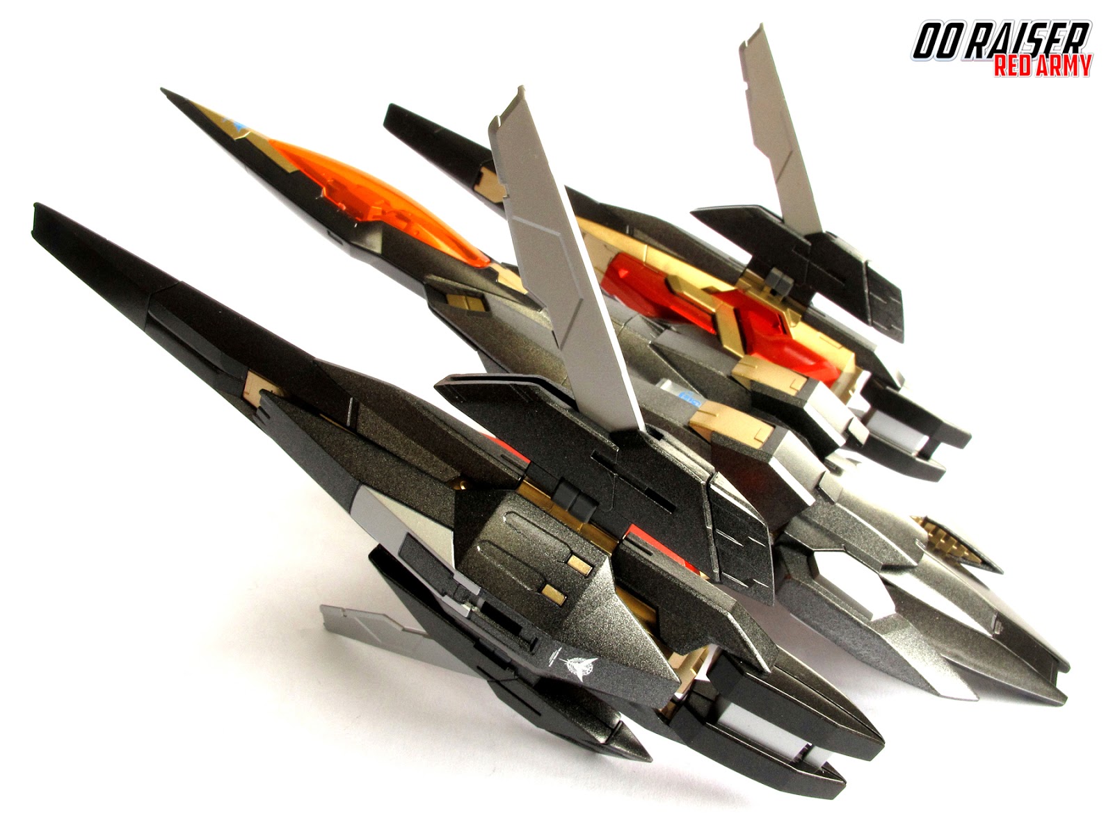 GUNDAM GUY: MG 1/100 GN-0000 + GNR-010 00 Raiser [Red Army] - Painted Build